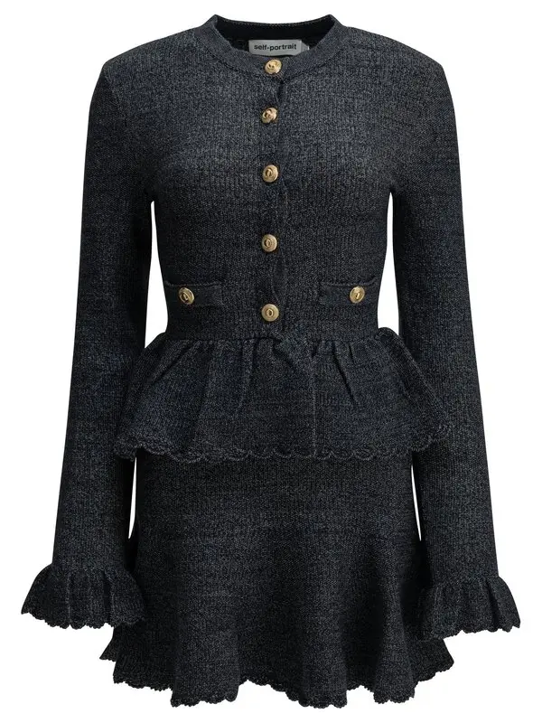 SELF-PORTRAIT Short Knit Dress