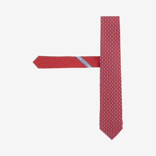 FERRAGAMO Silk Tie With Patterned Design
