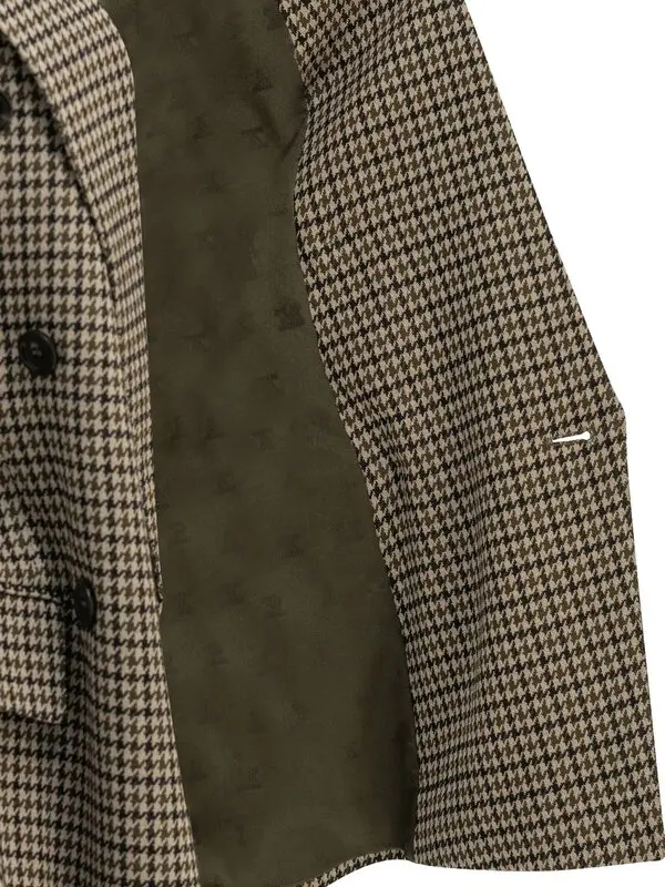 Max Mara Double Breasted Houndstooth Blazer