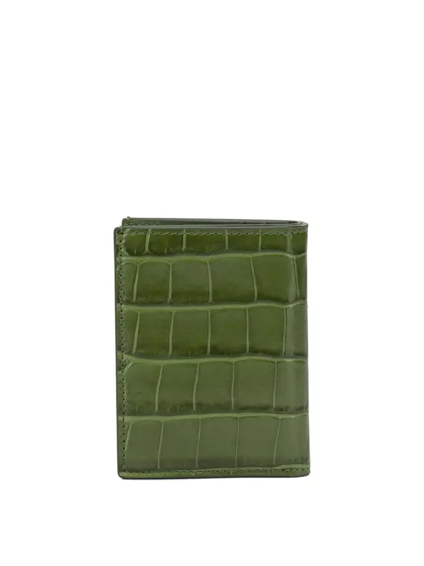 TOM FORD Foldable Crocodile Print Cardholder