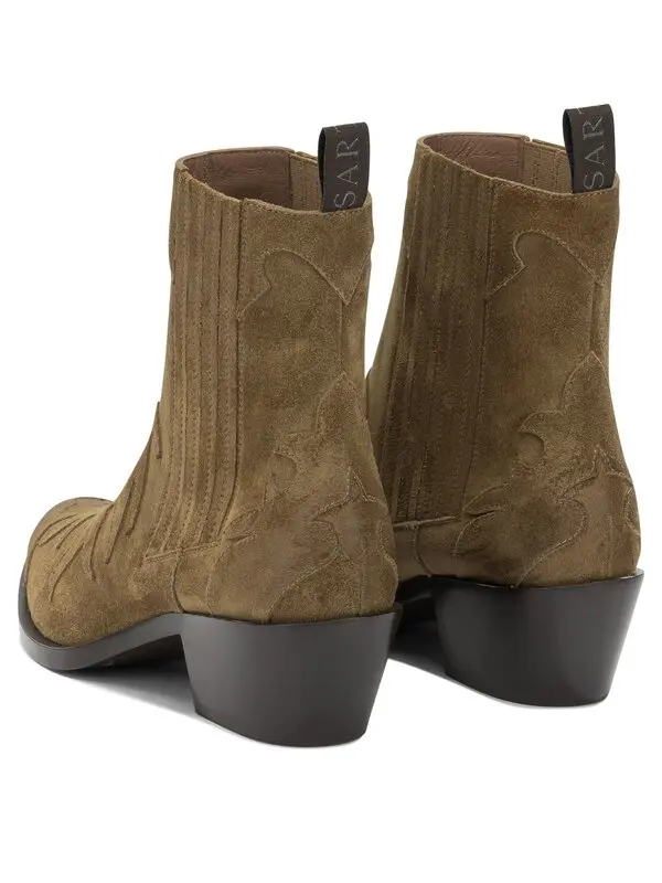 Sartore Velour 45 Mm' Cowboy Ankle Boots