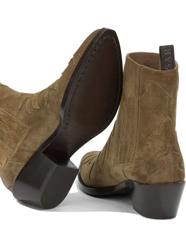 Sartore Velour 45 Mm' Cowboy Ankle Boots