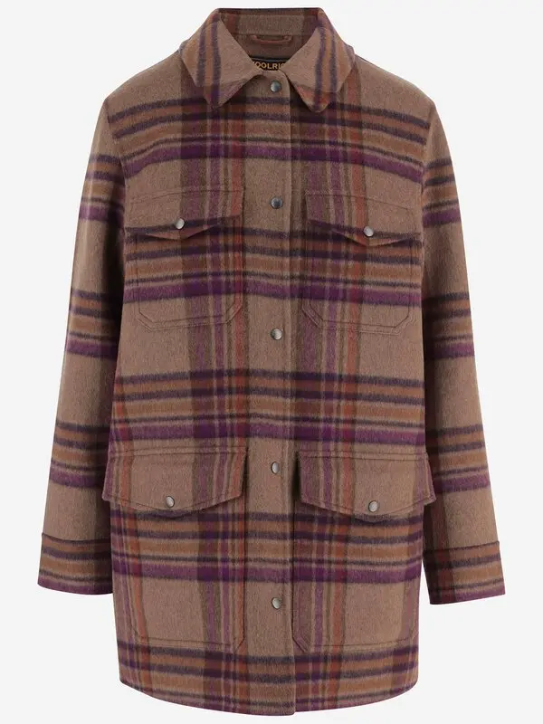 Woolrich Wool Blend Shirt With Check Pattern