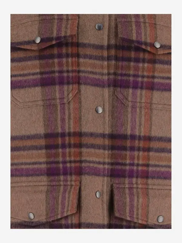 Woolrich Wool Blend Shirt With Check Pattern