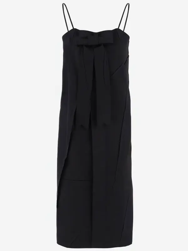ALAINPAUL Acetate Blend Dress With Bow