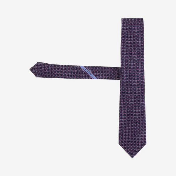 FERRAGAMO Silk Tie With Patterned Design