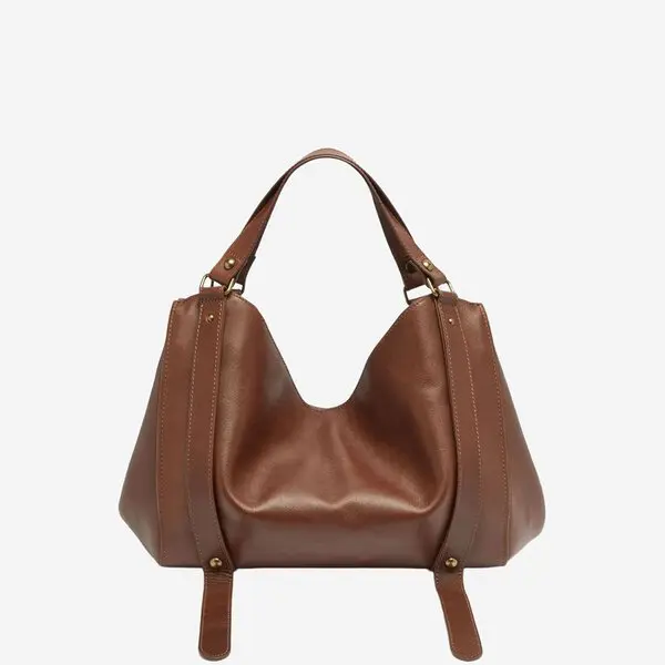 DIESEL® D One” Leather Handbag - Brown