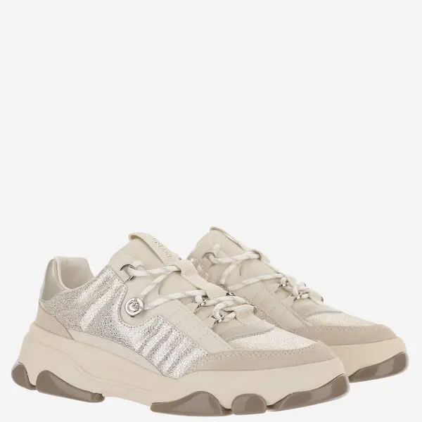 Pinko Athena Leather Sneakers With Logo