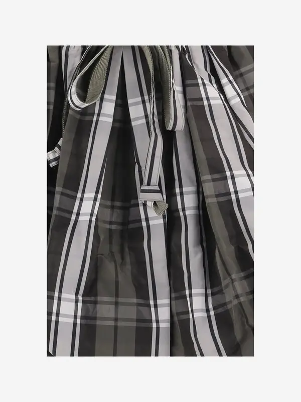 PATOU Wide Leg Skirt With Check Pattern - Multi