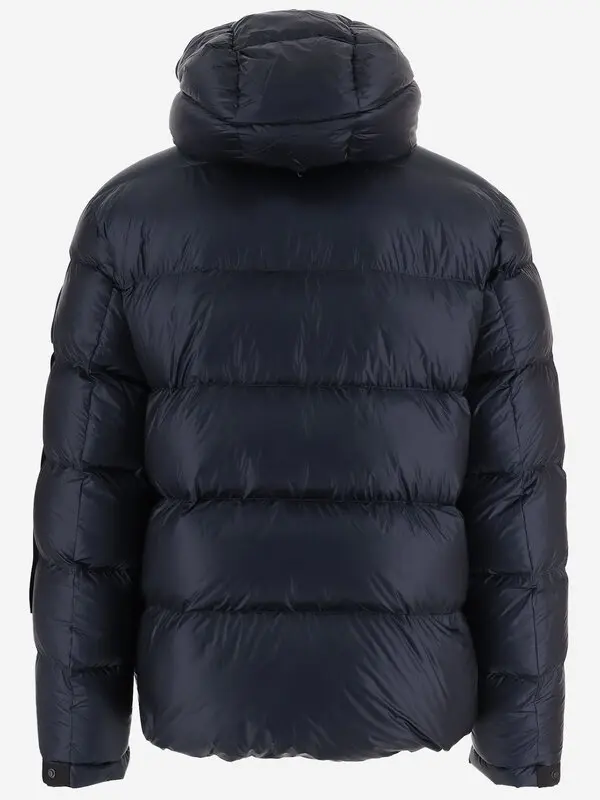 OUTHERE Quilted Nylon Down Jacket With Hood - Navy