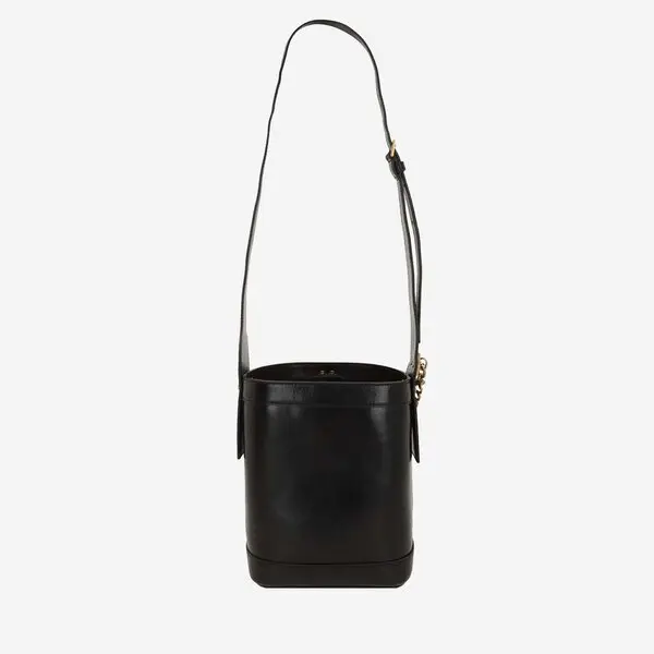 Versace Leather Bucket Bag - Black