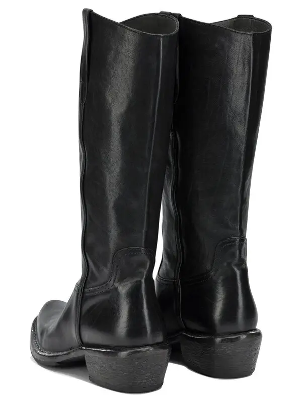 Moma Dallas 50mm' Cowboy Boots - Black