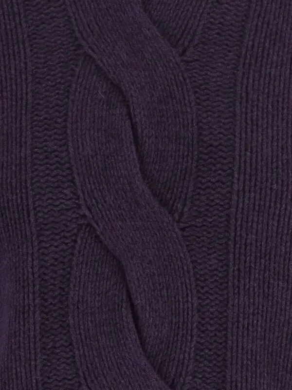 Bruno Manetti Cable Knit Sweater In Wool And Cashmere