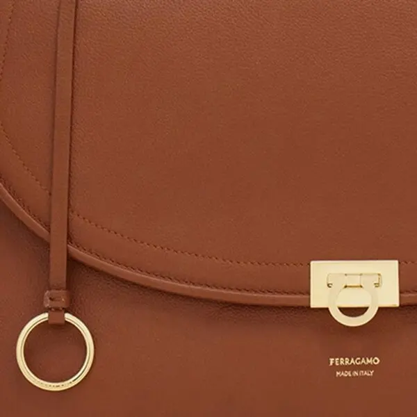 FERRAGAMO Leather Bag With Logo
