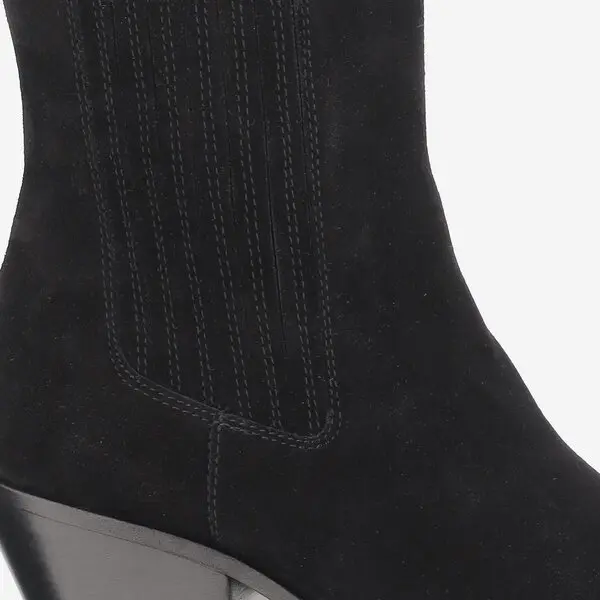 Paris Texas Suede Ankle Boots - Black