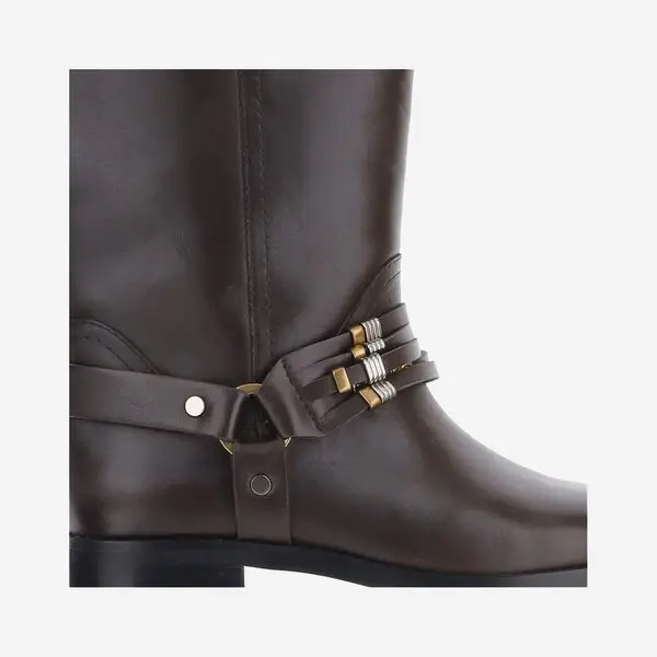 Pinko Leather Boots With Logo