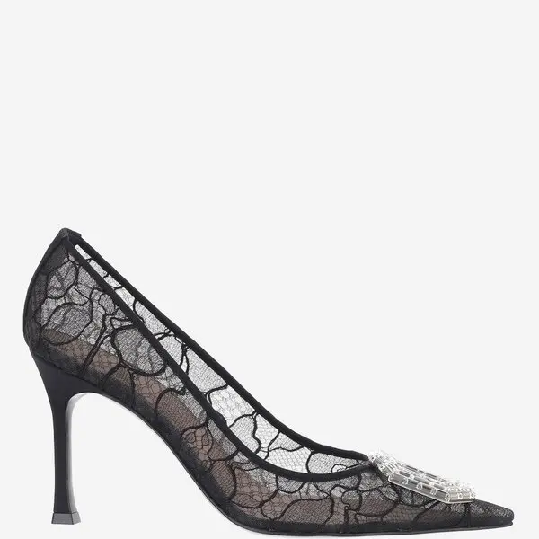 Amina Muaddi Camelia Lace Pumps