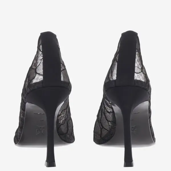 Amina Muaddi Camelia Lace Pumps