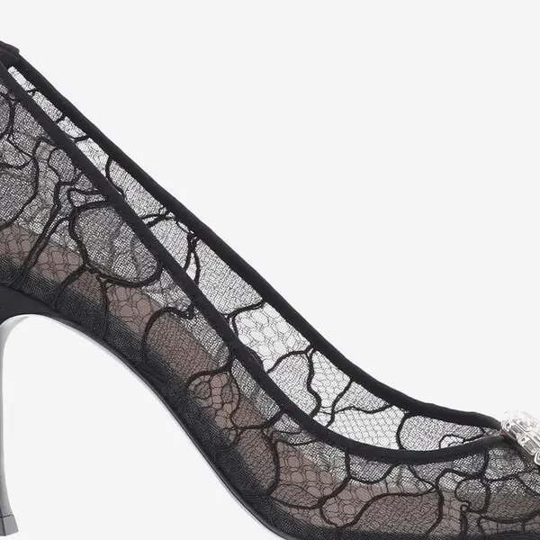 Amina Muaddi Camelia Lace Pumps