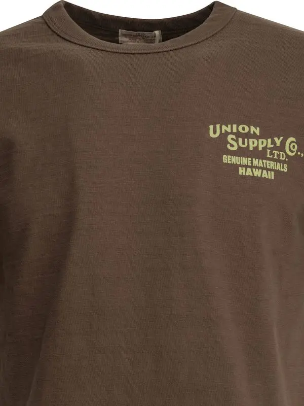SUN SURF Crewneck T Shirt With Logo