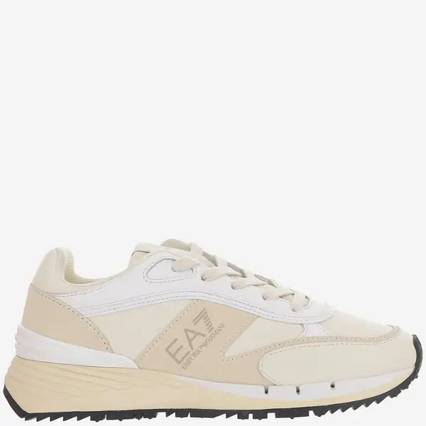 EA7 Leather Sneakers With Logo