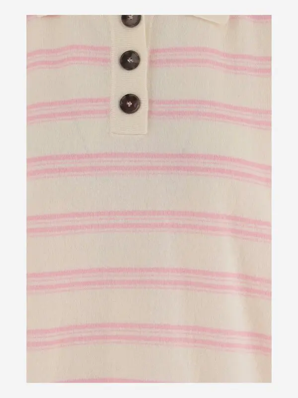 THE GARMENT Wool And Cashmere T Shirt With A Striped Pattern