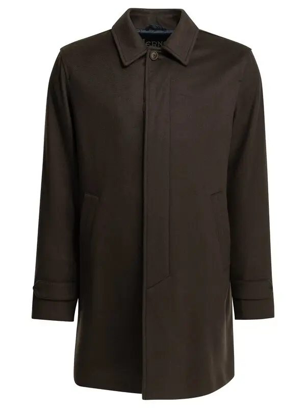 Herno Long Coat Made Of Pure Cashmere