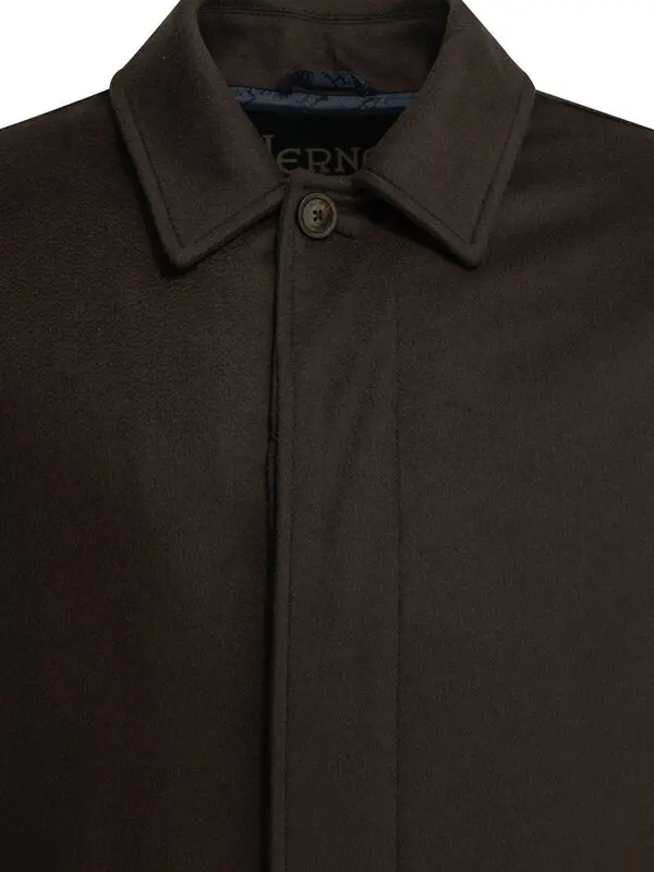 Herno Long Coat Made Of Pure Cashmere