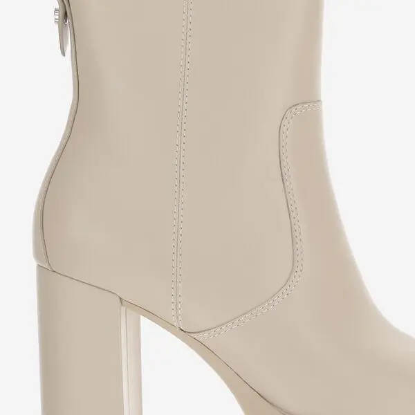 Pinko Clara 01 Leather Ankle Boots - Ivory
