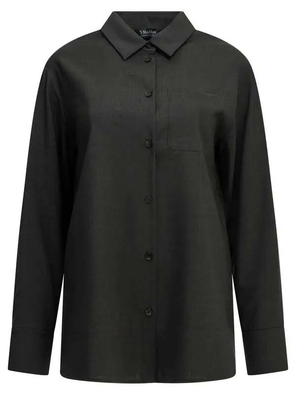 Max Mara Casual Shirt Made Of Virgin Wool - Grey