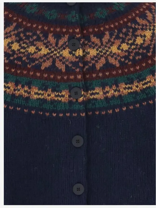 Howlin' Wool Cardigan With Jacquard Pattern
