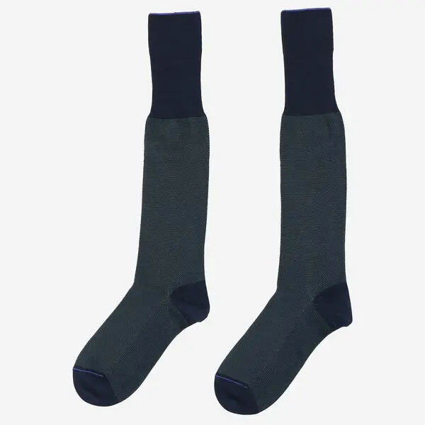 ANT45 Organic Filoscozia Cotton Socks - Navy