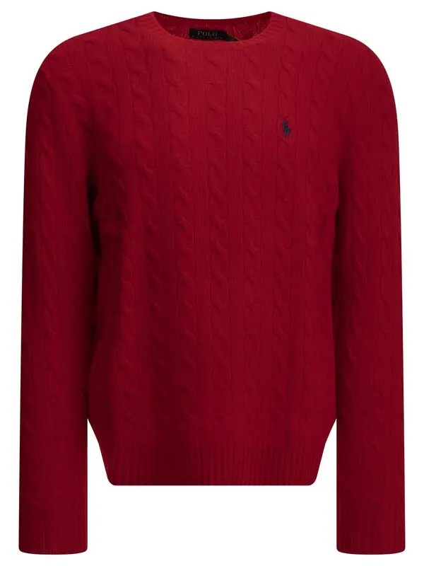 Polo Ralph Lauren Wool And Cashmere Crew Neck Sweater With Logo