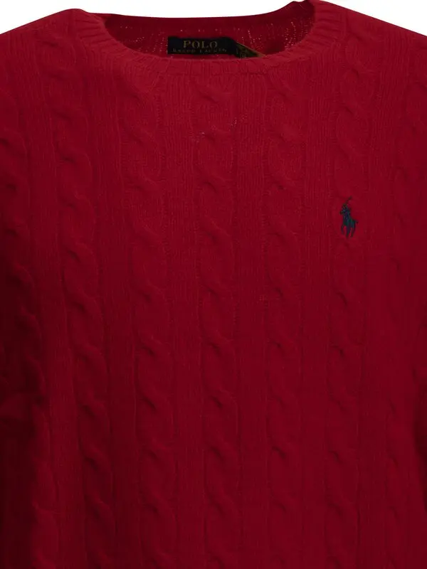 Polo Ralph Lauren Wool And Cashmere Crew Neck Sweater With Logo