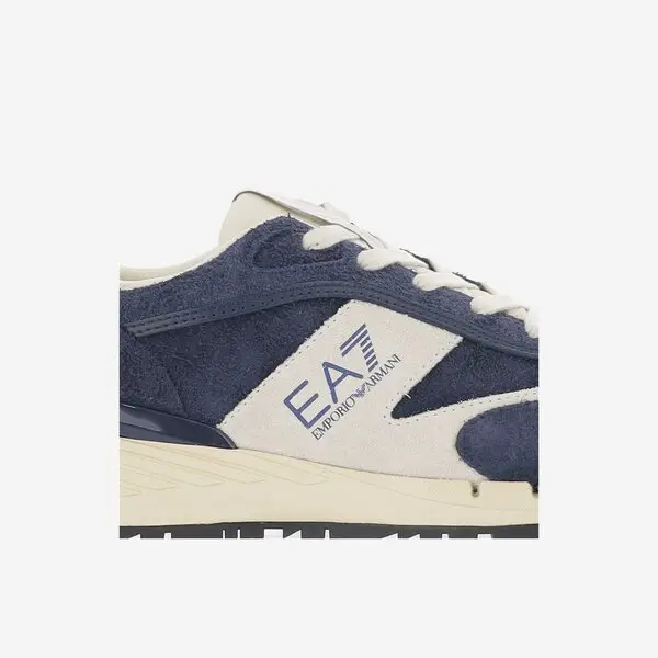EA7 Leather Sneakers With Logo