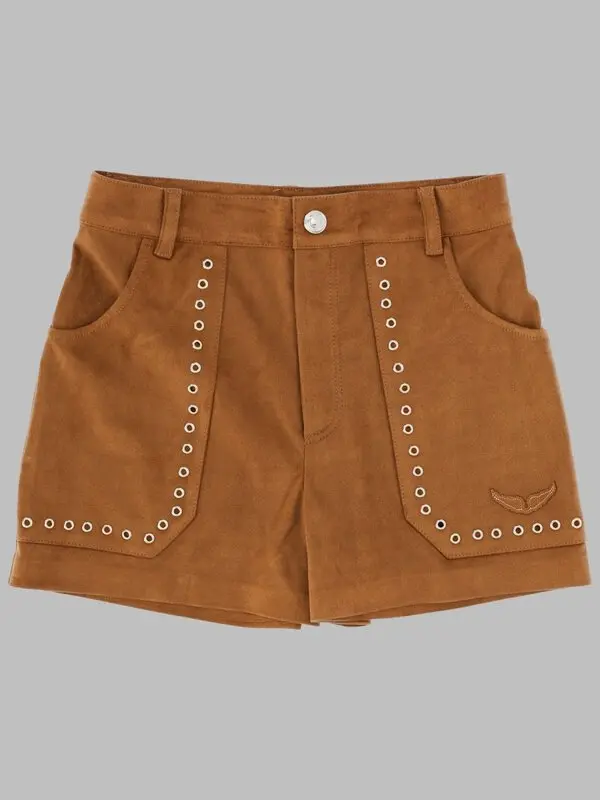 Zadig&Voltaire Shorts In Tessuto Effetto Suede