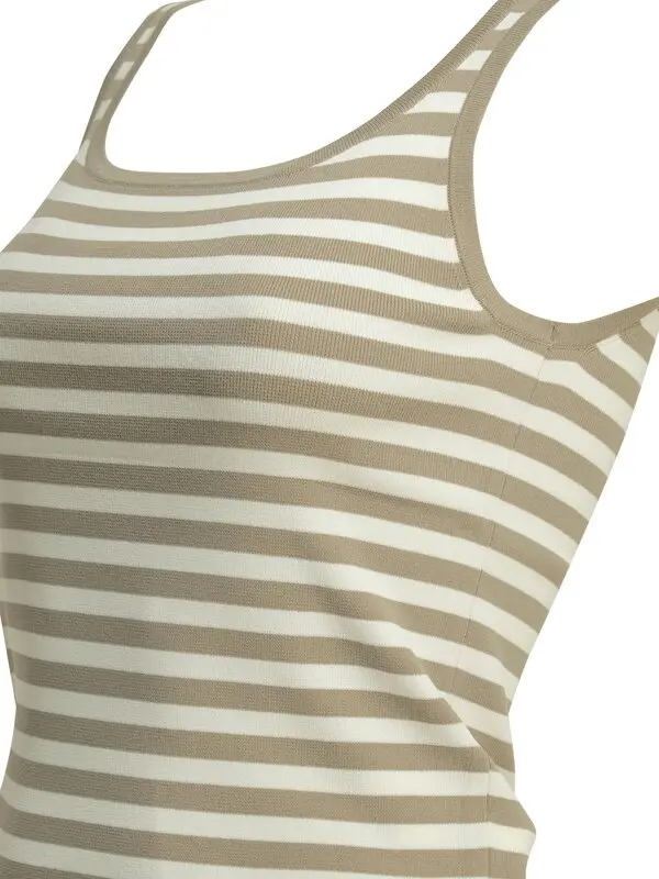 Max Mara Striped Fitted Tank Top