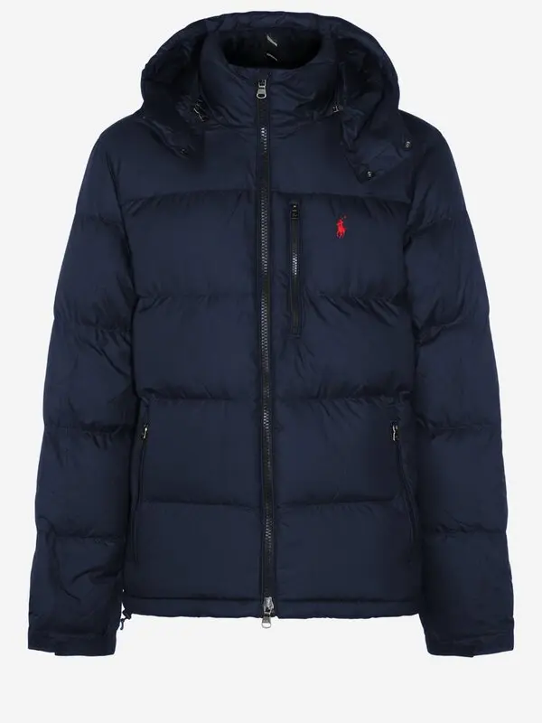 Polo Ralph Lauren Gorham Nylon Down Jacket With Logo - Navy
