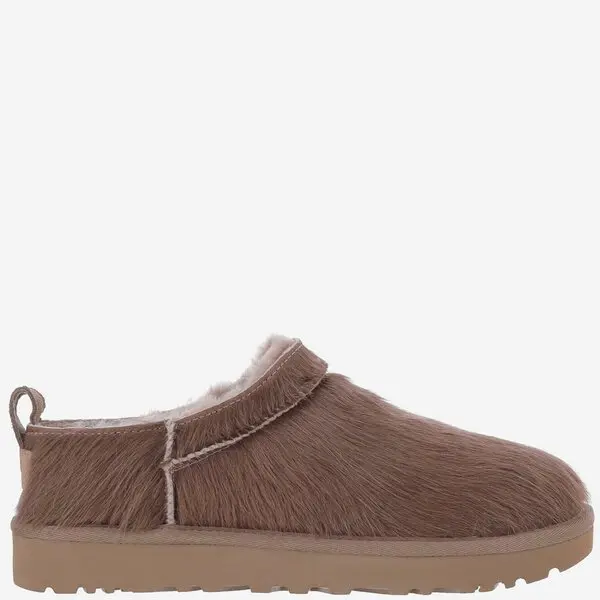UGG Classic Micro Ankle Boots In Cowhide - Brown