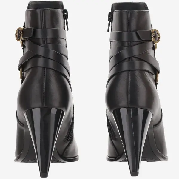 Pinko Vane Leather Ankle Boots Size It