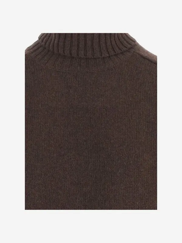 Bruno Manetti Wool And Cashmere Turtle Neck Sweater