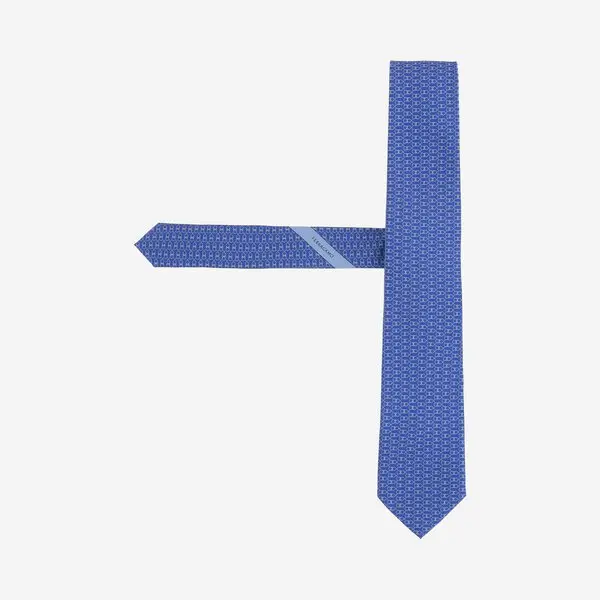 FERRAGAMO Silk Tie With Patterned Design