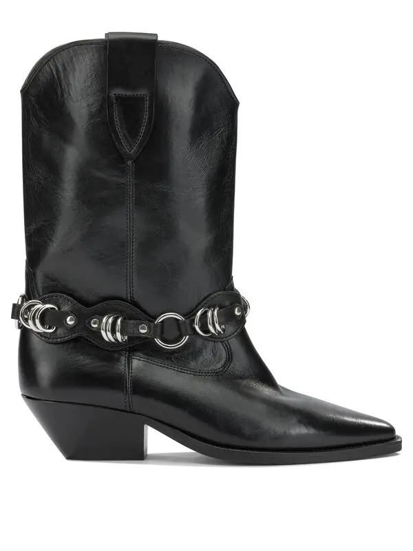 Isabel Marant Étoile Duerto' Cowboy Ankle Boots - Black