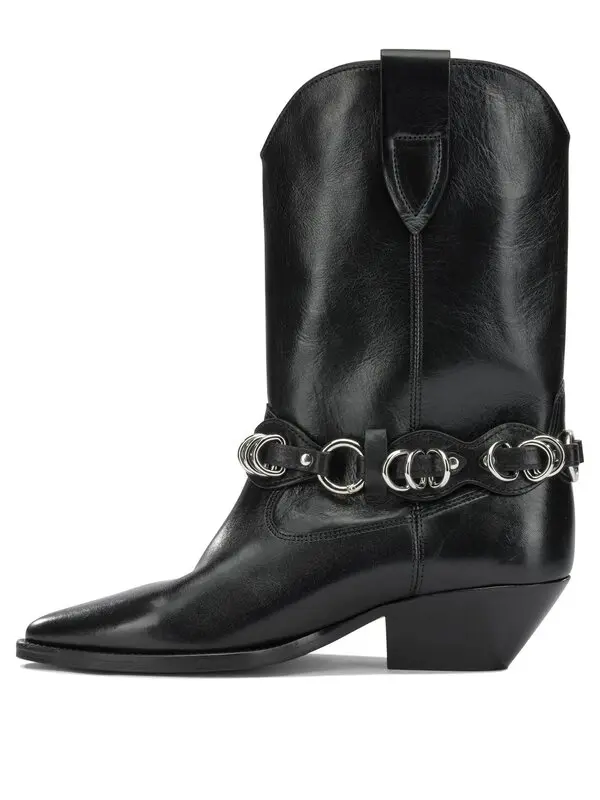 Isabel Marant Étoile Duerto' Cowboy Ankle Boots - Black