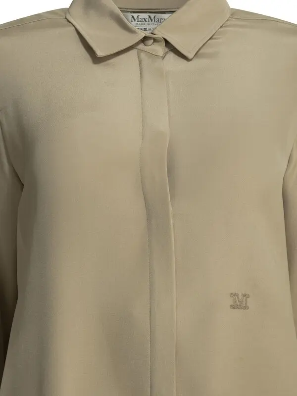Max Mara Casual Shirt In Silk Crêpe De Chine