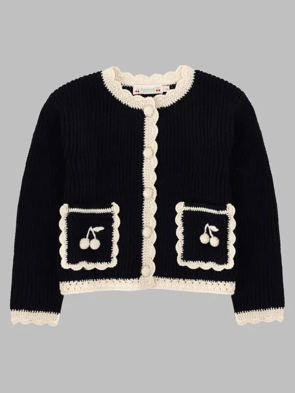 Bonpoint Cardigan Con Lavorazione In Maglia A Coste