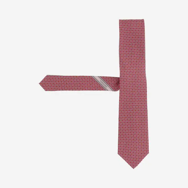 FERRAGAMO Silk Tie With Patterned Design