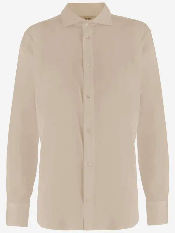 HER SHIRT Stretch Silk Shirt