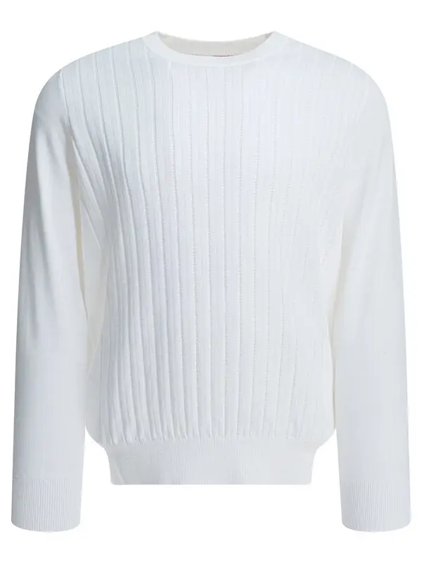 Brunello Cucinelli Ribbed Crew Neck Sweater