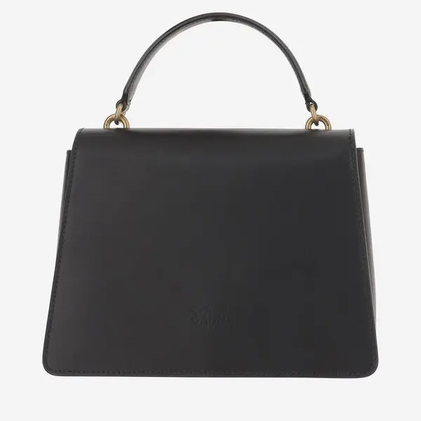 Pinko Leather Handbag With Logo